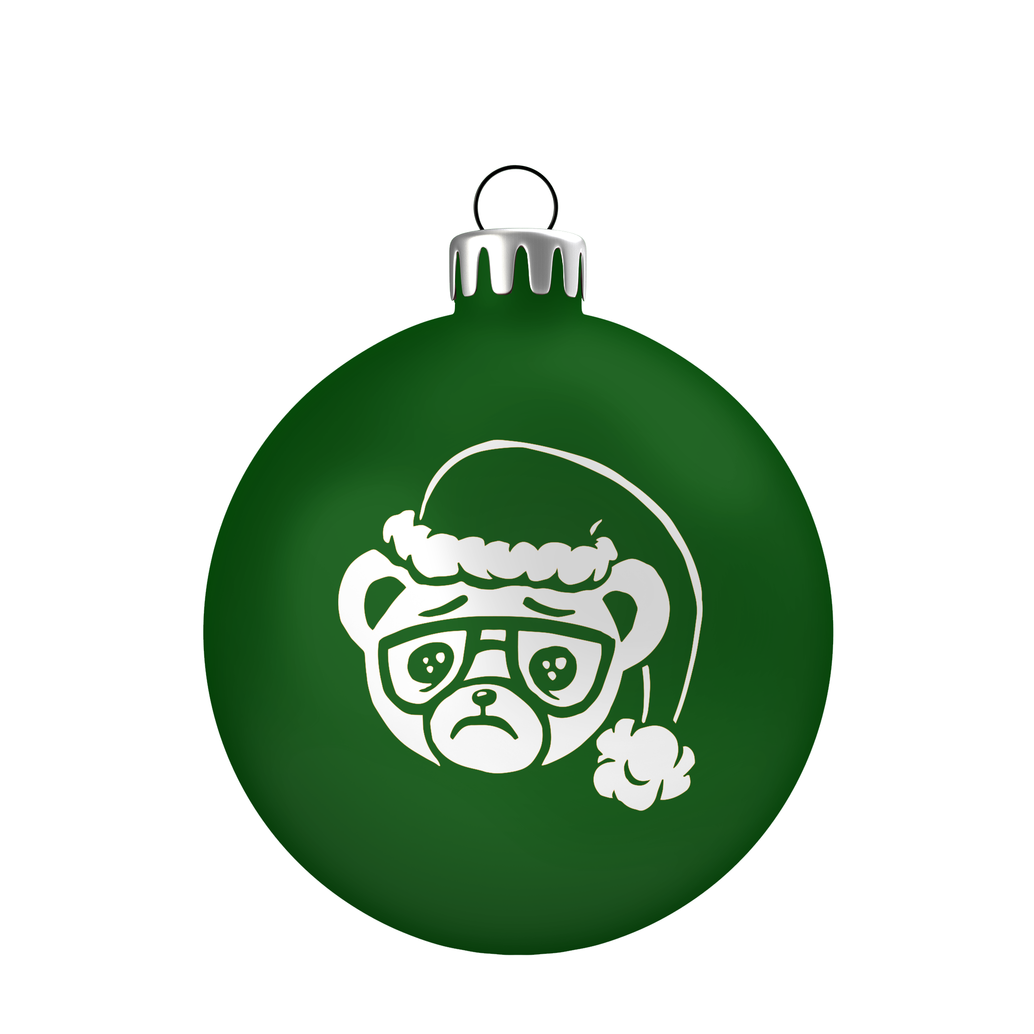 Sad Santa Ornament (Green) – Teddy Swims