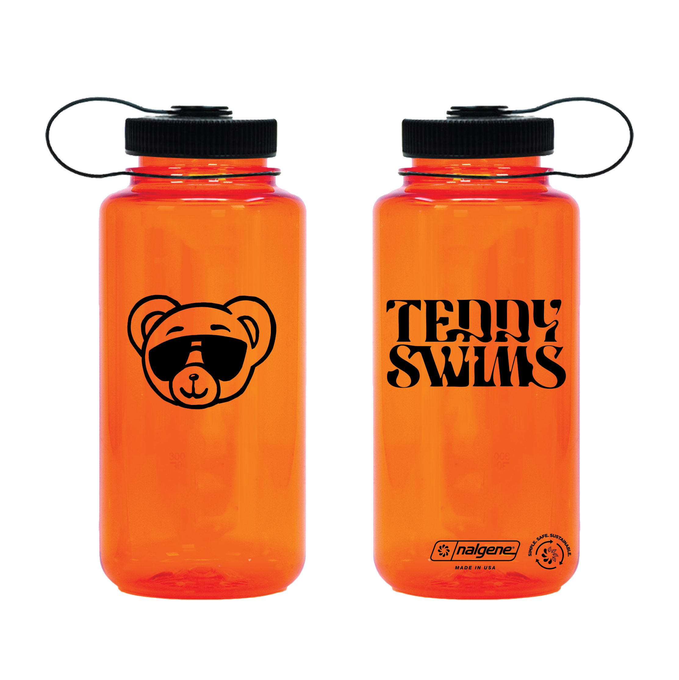Orange Teddy Water Bottle – Teddy Swims